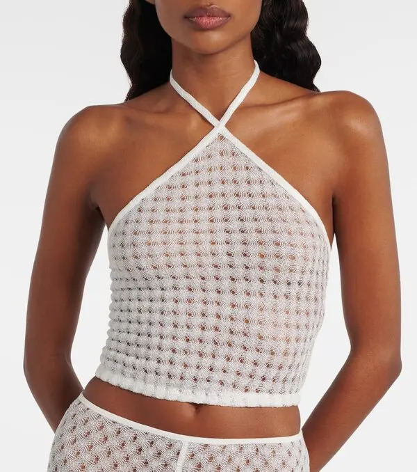 Missoni Open-knit Lamé Wide-leg Pants