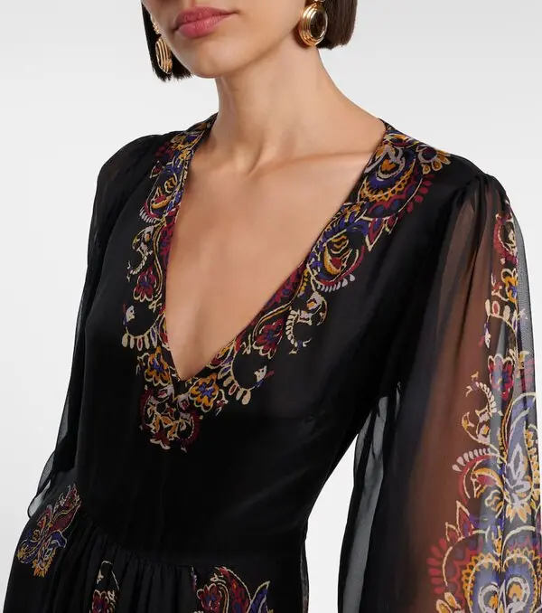 Etro Paisley Silk Maxi Dress