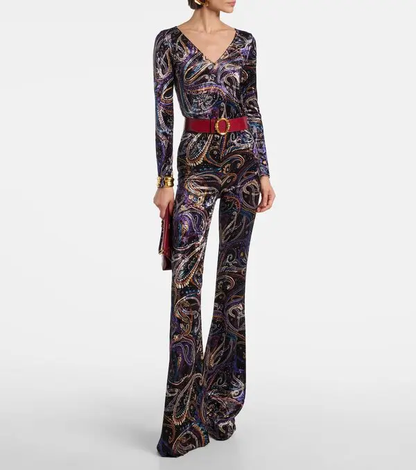 Etro Paisley Flared Pants - Multicoloured