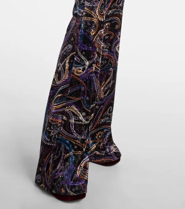 Etro Paisley Flared Pants - Multicoloured