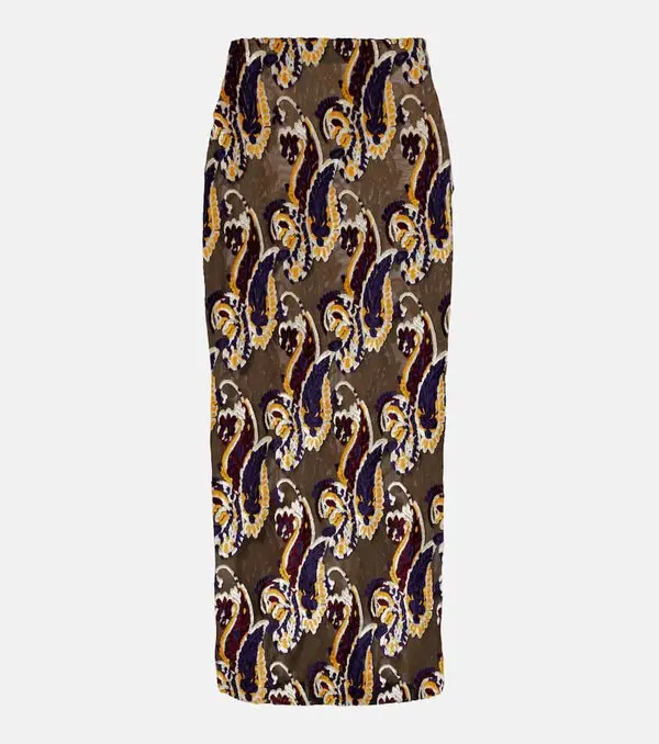 Etro Paisley Pencil Skirt - Multicoloured