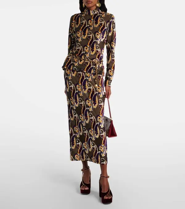 Etro Paisley Pencil Skirt