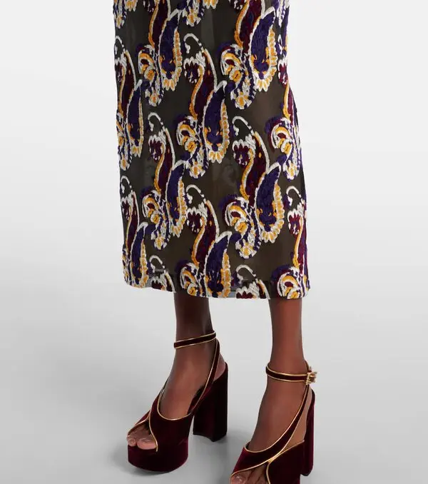 Etro Paisley Pencil Skirt