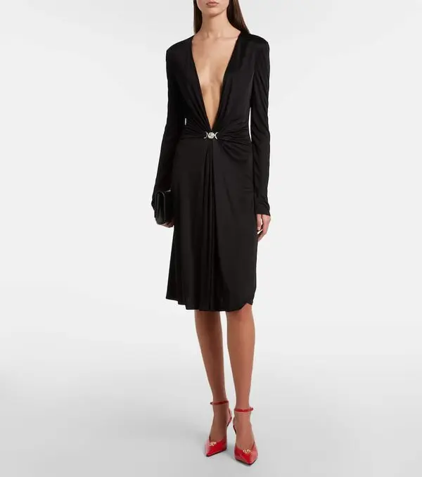 Versace Medusa Jersey Cocktail Dress