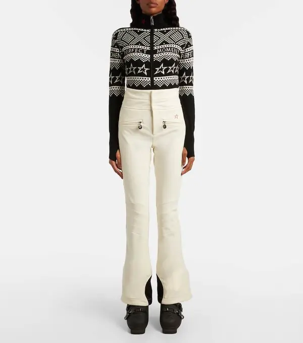 Perfect Moment Holiday Intarsia Wool Bodysuit - Black
