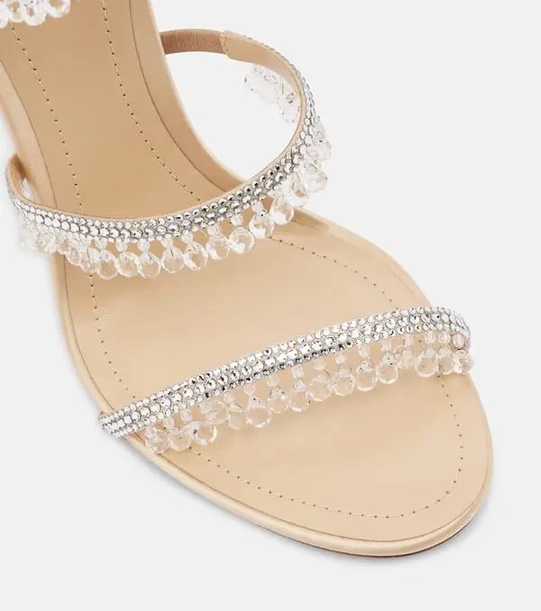 Rene Caovilla Chandelier Embellished Sandals - Beige
