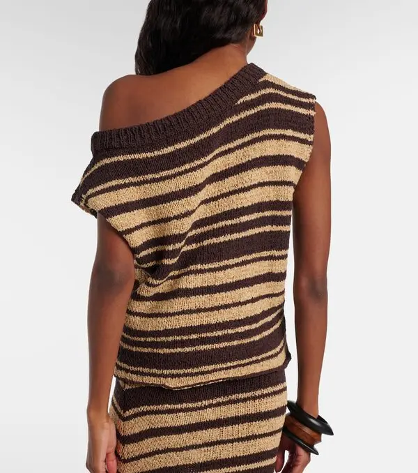 Faithfull The Brand Micah Striped Cotton-blend Top