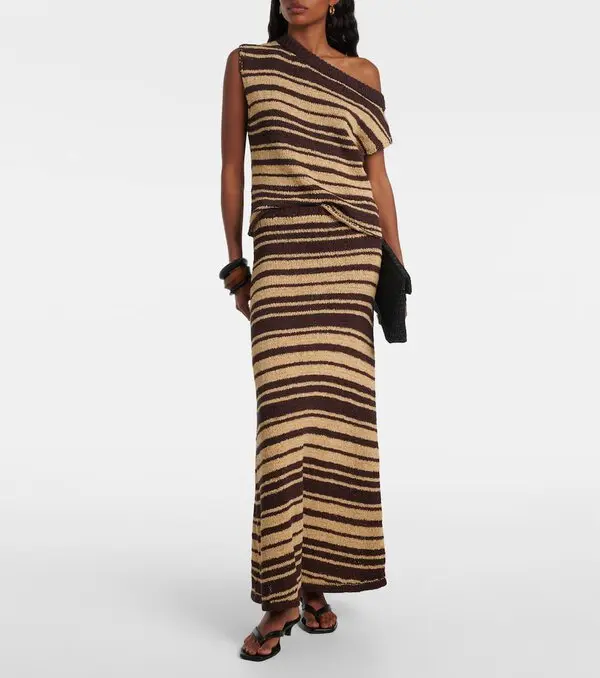 Faithfull The Brand Micah Striped Cotton-blend Top