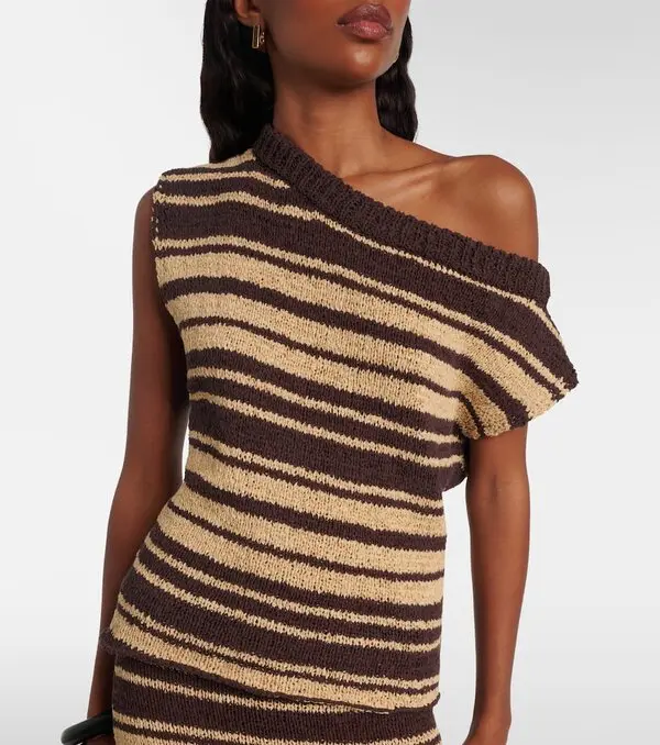 Faithfull The Brand Micah Striped Cotton-blend Top