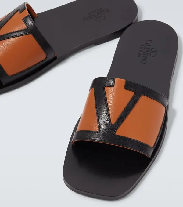 Valentino Garavani Leather Slides