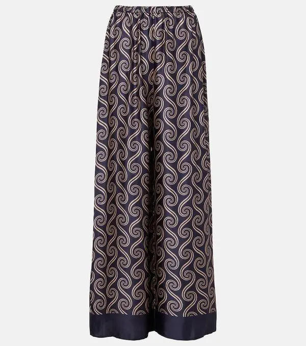 Faithfull The Brand Jensen Printed Satin Wide-leg Pants