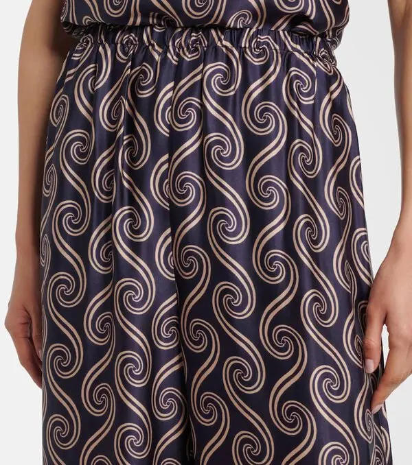Faithfull The Brand Jensen Printed Satin Wide-leg Pants