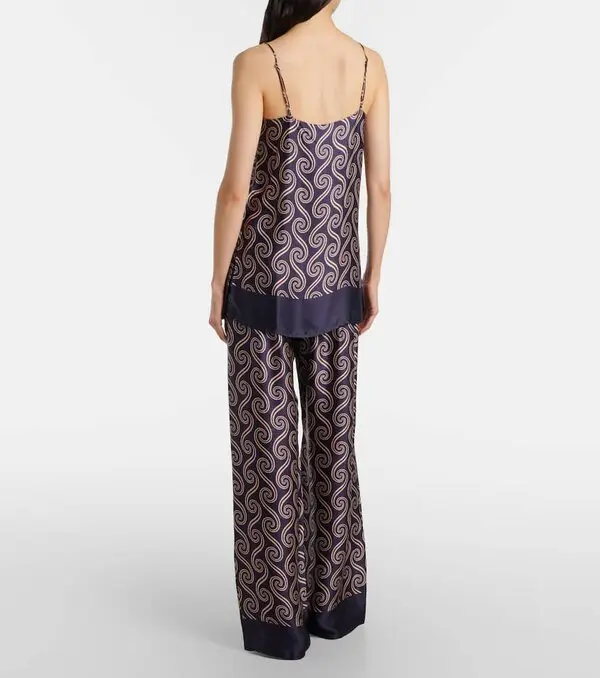 Faithfull The Brand Jensen Printed Satin Wide-leg Pants
