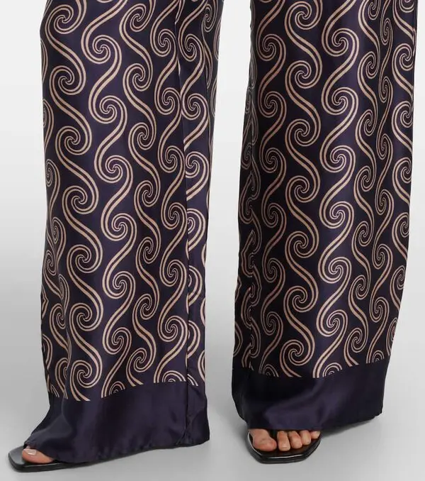 Faithfull The Brand Jensen Printed Satin Wide-leg Pants