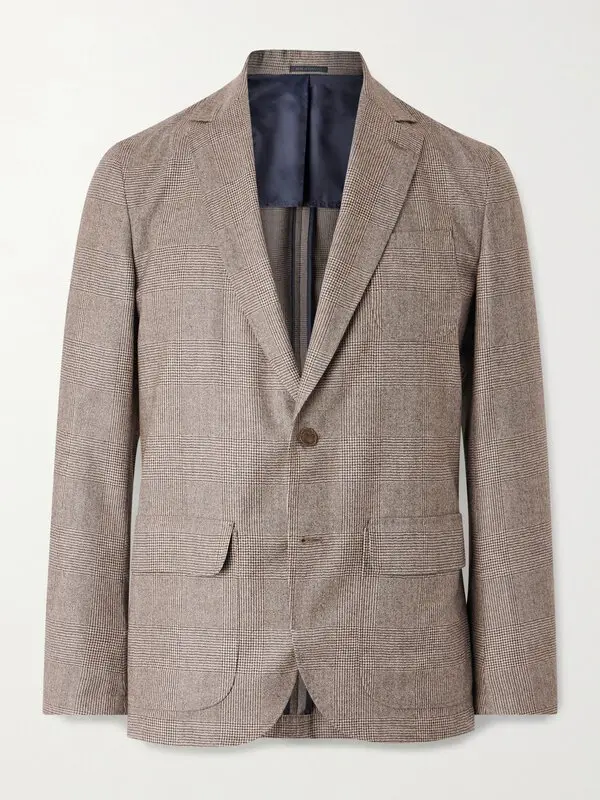 Sid Mashburn Ghost Prince Of Wales Virgin Wool Suit Jacket