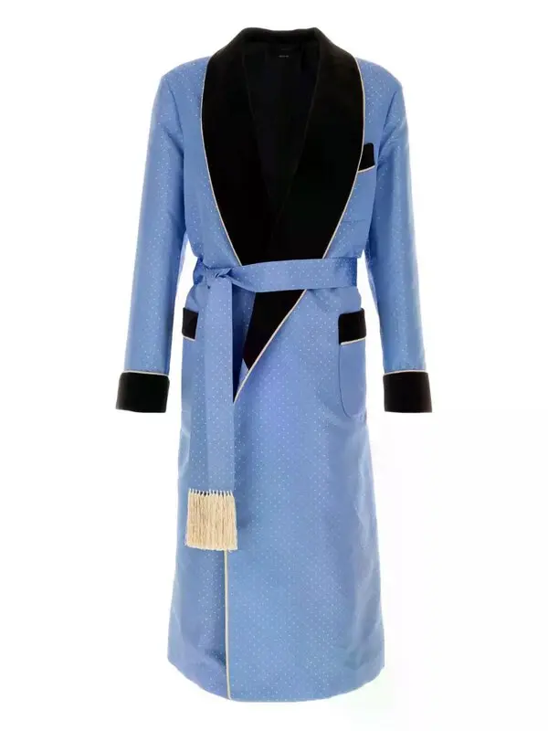 TOM FORD Silk Shawl-collar Robe - Blue