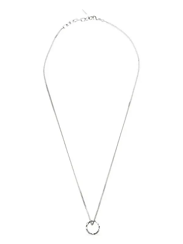 Saint Laurent Cassandre Pendant Necklace - Silver
