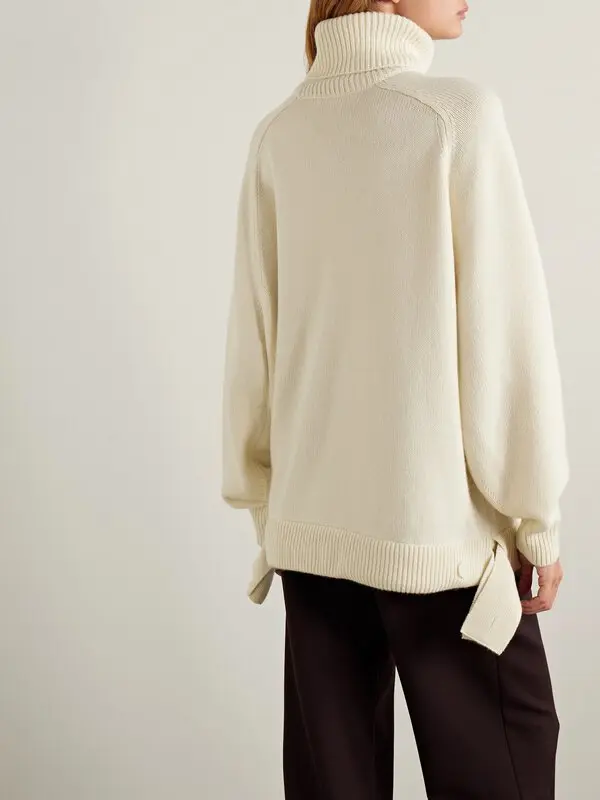 Tibi Oversized Cashmere Turtleneck Sweater