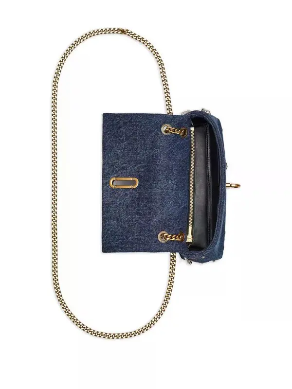 Marc Jacobs Mini The Trinket Charm Denim Dual-chain Crossbody Bag