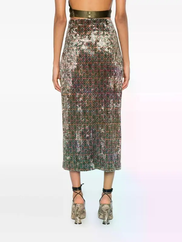 PIERRE-LOUIS MASCIA Patterned Straight Skirt