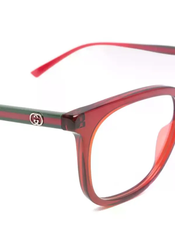 Gucci Rectangle-frame Eyeglasses - Red