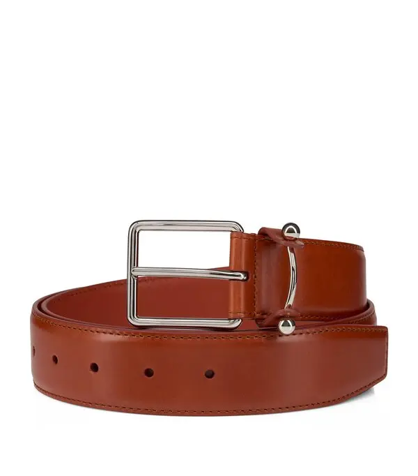 CHRISTIAN LOUBOUTIN Chambeliss Leather Belt - Brown