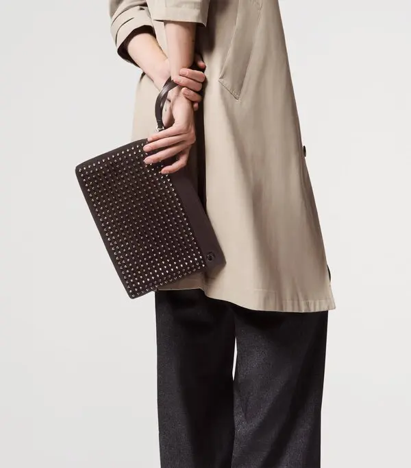 CHRISTIAN LOUBOUTIN Funky Spike Leather Pouch