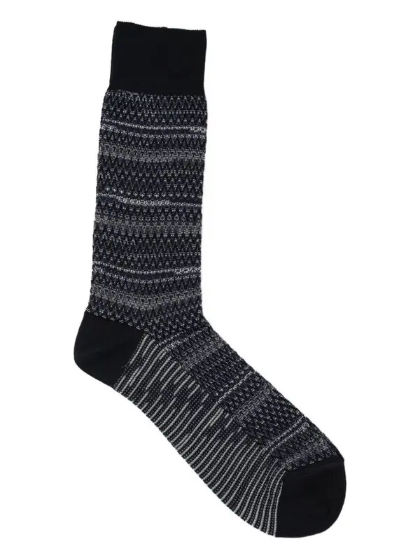Missoni Patterned Short Socks - Black