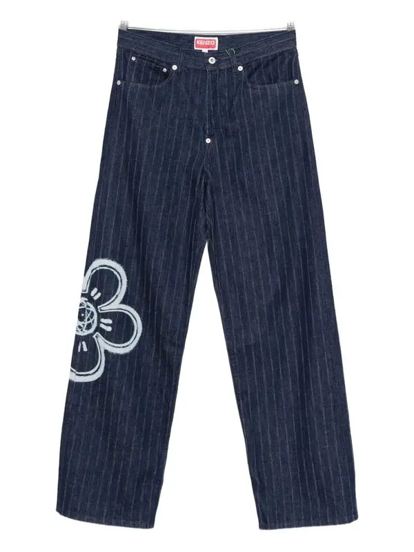 Kenzo Wide-leg Pinstripe Jeans