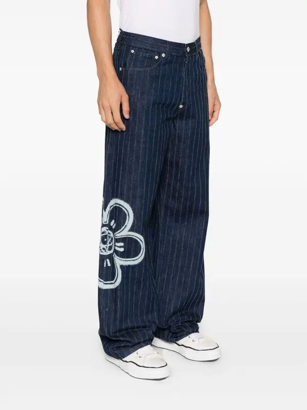 Kenzo Wide-leg Pinstripe Jeans