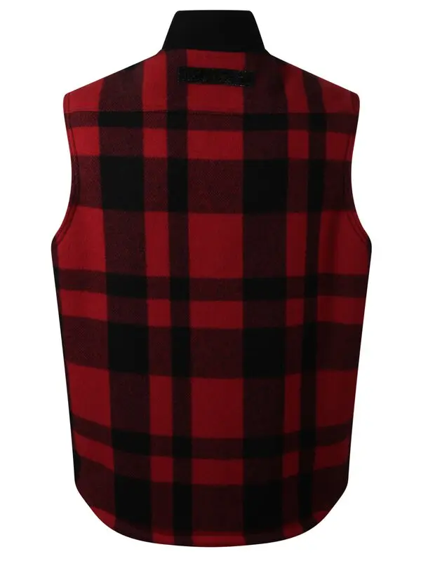 Junya Watanabe Mackinaw Wool And Leather Vest - Multi