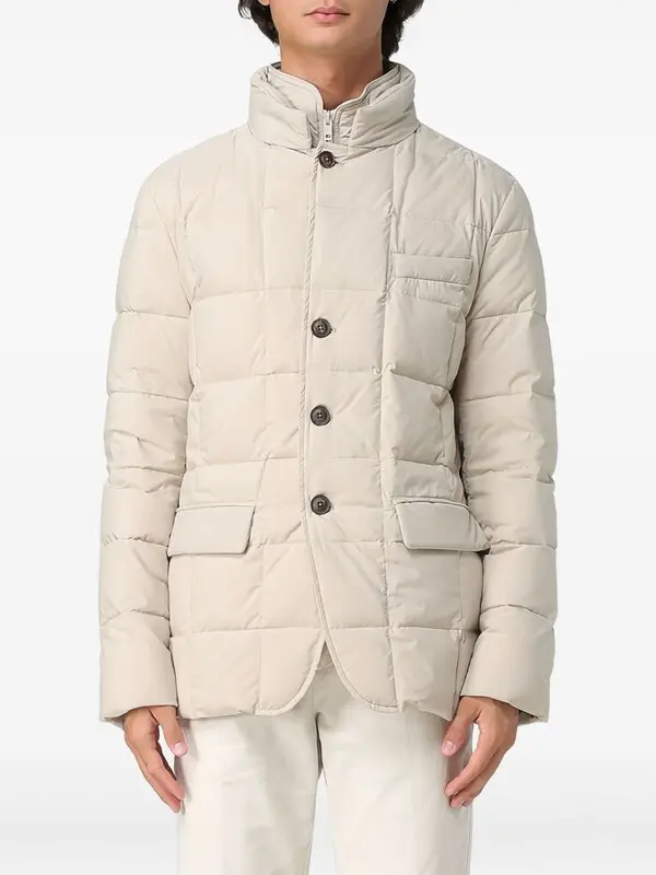 FAY Short Double-breasted Coat With Pockets - Beige