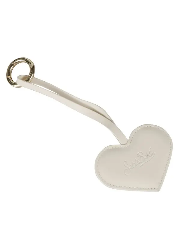 MC2 SAINT BARTH Leather Heart Charm - White