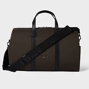 Paul Smith Khaki Cordura Laser 'signature Stripe' Holdall - Brown