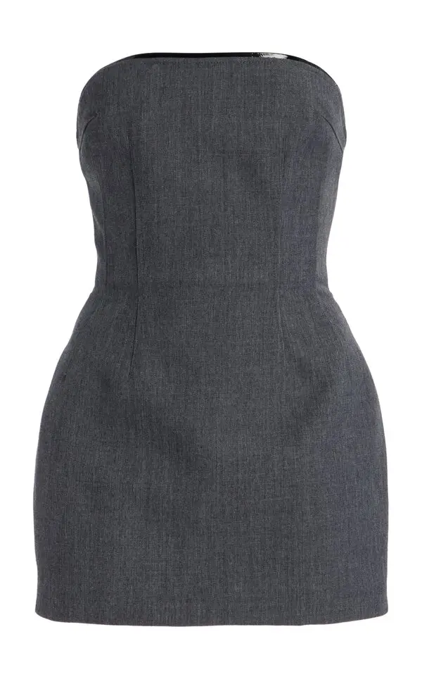 LAQUAN SMITH Strapless Mini Dress - Grey