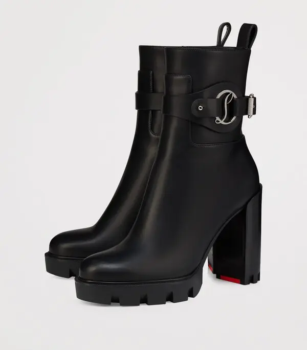 CHRISTIAN LOUBOUTIN Dianouchette Lug Leather Ankle Boots
