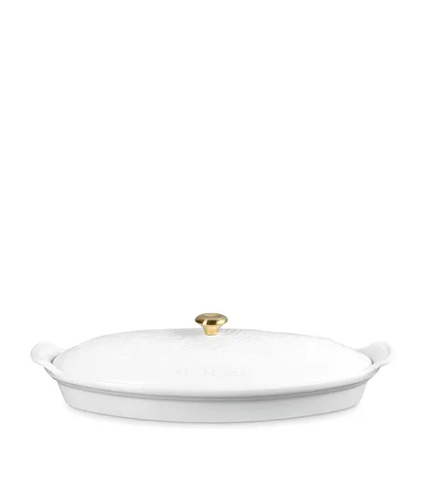 LE CREUSET Stoneware Fish Baker Oven Dish - White