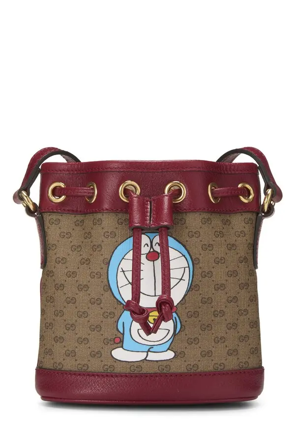 Gucci Doraemon X Coated Canvas Bucket Bag - Red