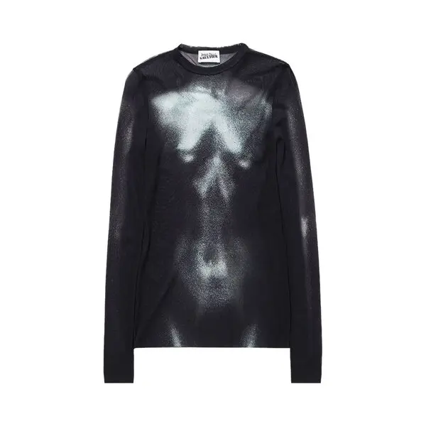 JEAN PAUL GAULTIER Mesh Dust Print Top