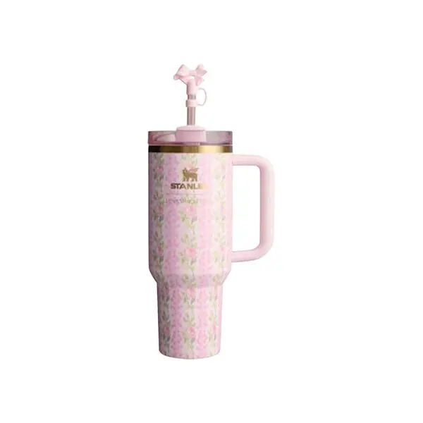 STANLEY 1913 X Loveshackfancy Flowstate Quencher 40oz Tumbler - Pink