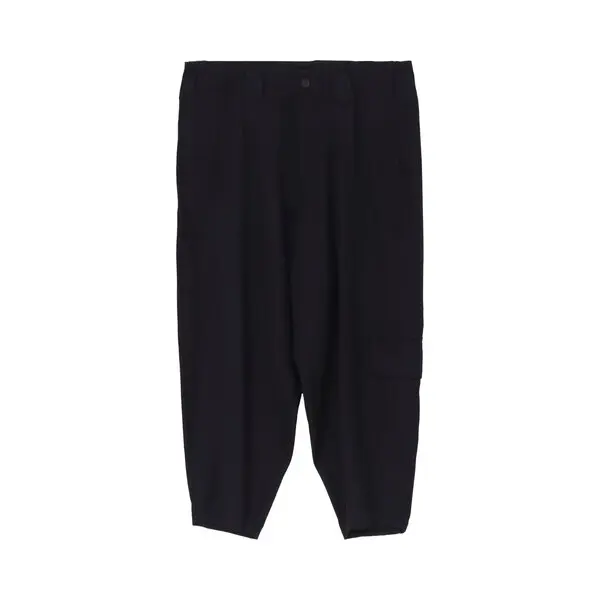 YOHJI YAMAMOTO POUR HOMME Left Side Pocket Gabardine Pants - Black