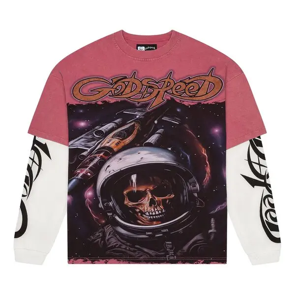 GODSPEED Space Traveler Layered T-shirt - Pink