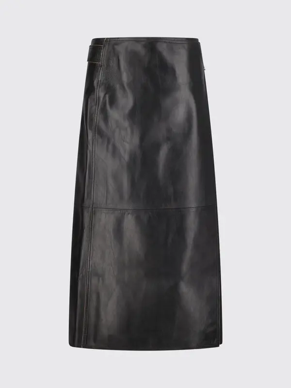 Calvin Klein Leather Wrap Skirt