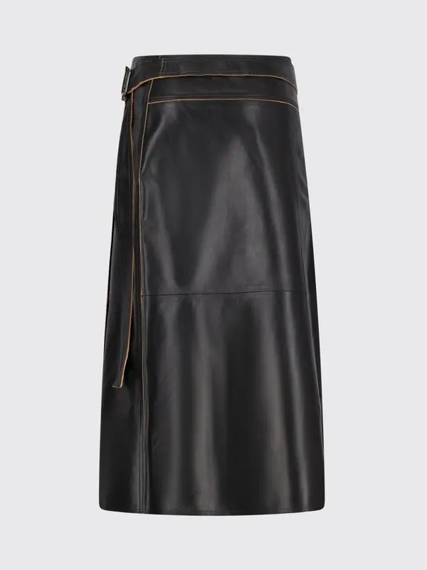 Calvin Klein Leather Wrap Skirt