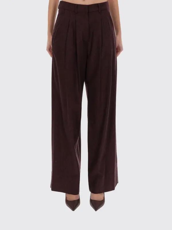 PT TORINO Wide Leg Trousers - Burgundy