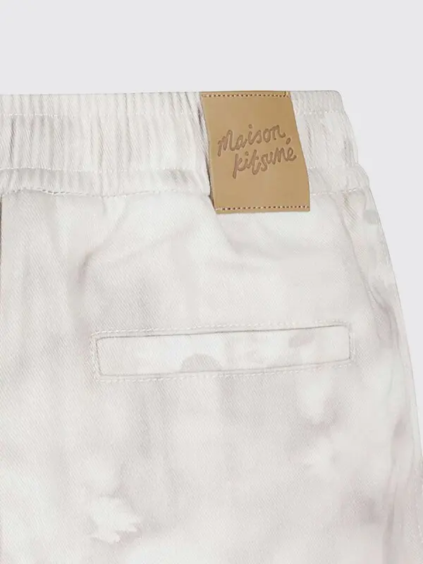 Maison Kitsuné Floral Print Drawstring Shorts - Beige