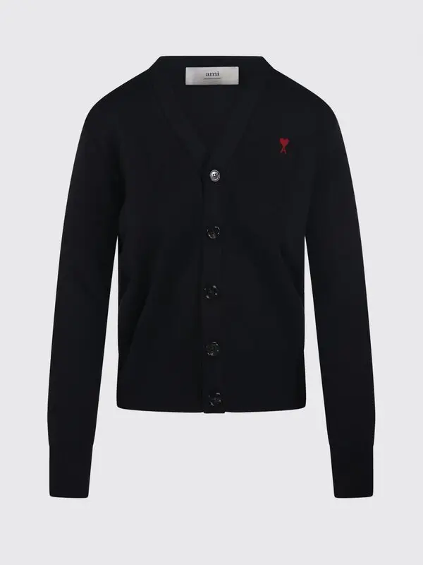 AMI Paris Wool Cardigan - Black