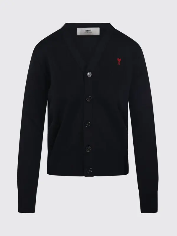 AMI Paris Wool Cardigan - Black
