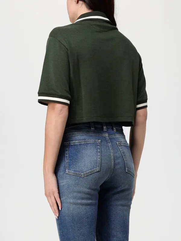 GOLDEN GOOSE Cropped Polo Shirt - Grey