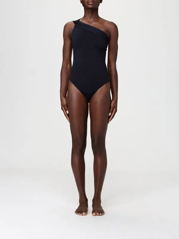 Versace One-shoulder Swimsuit - Black